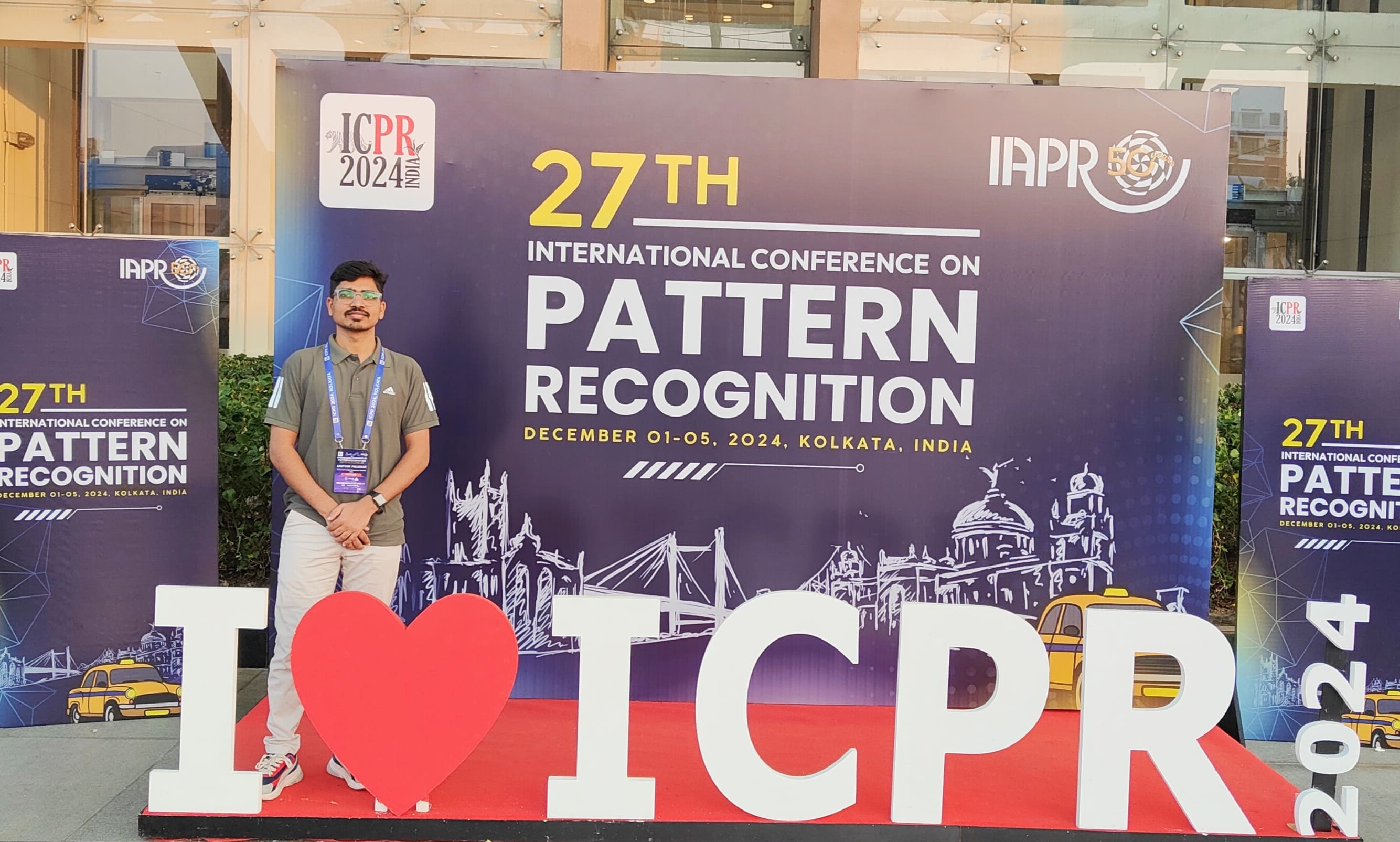 Santosh Palaskar presented his work at ICPR 2024, Kolkata, India | IEOR @ IIT Bombay